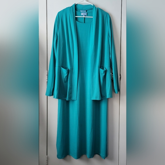 Koret | Dresses | Vintage Koret Turquoise Dress And Jacket Set | Poshmark